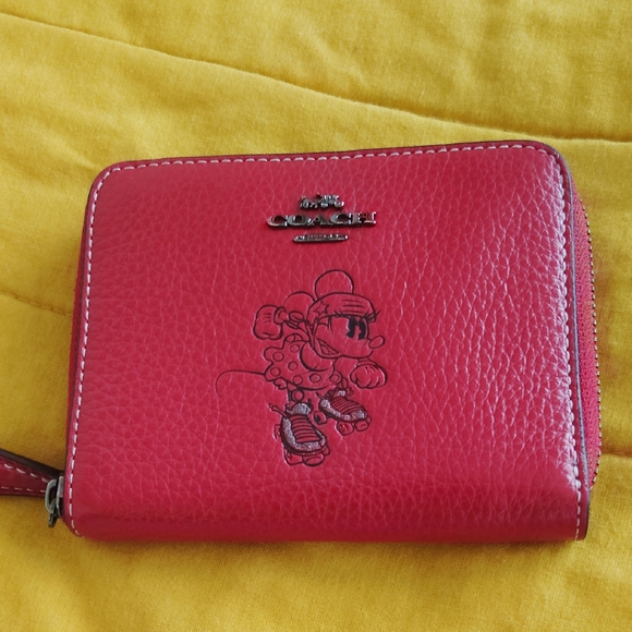 Coach | Bags | Coach Red Wallet With Minnie Mouse | Poshmark